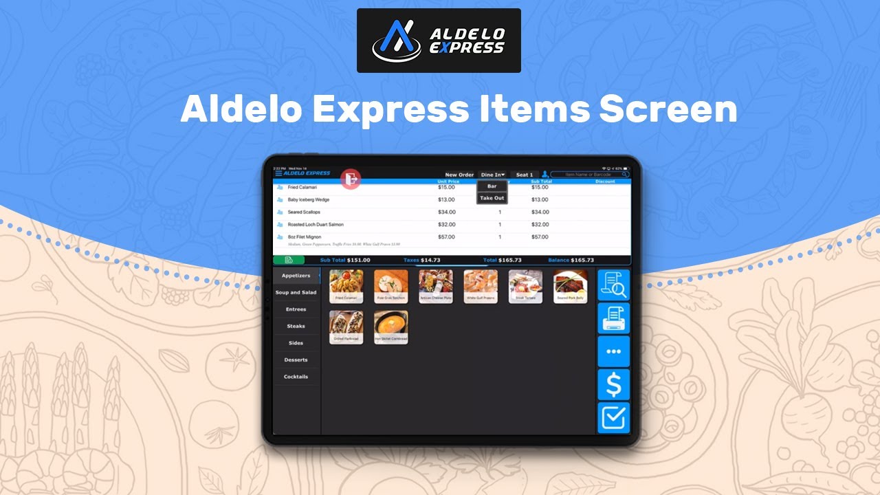 Aldelo Express Items Screen - YouTube