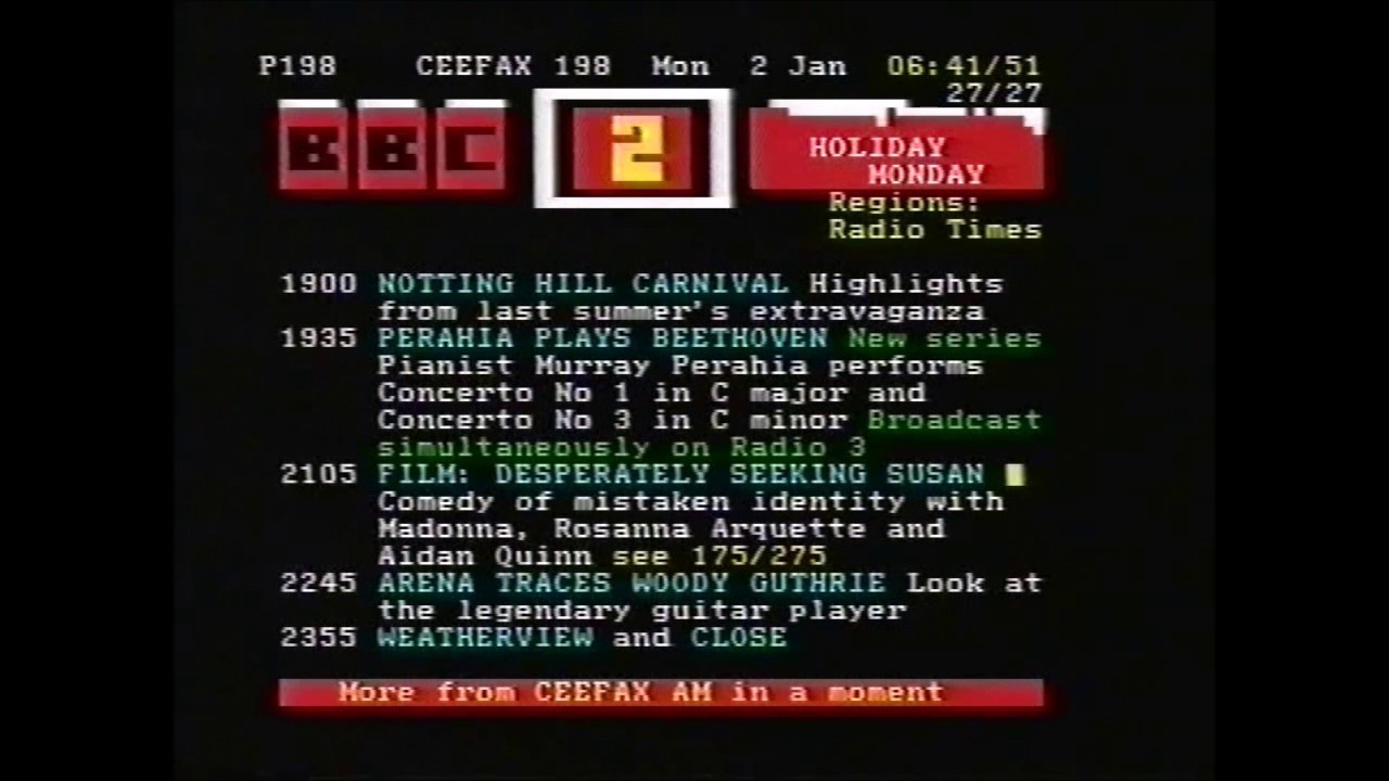 BBC1 Ceefax AM - Mon 2 Jan 1989 - One Of A Crowd - YouTube