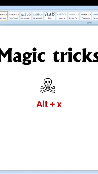 Magic tricks on MS word. #new tricks #MS word tricks # Ms word tricks - YouTube