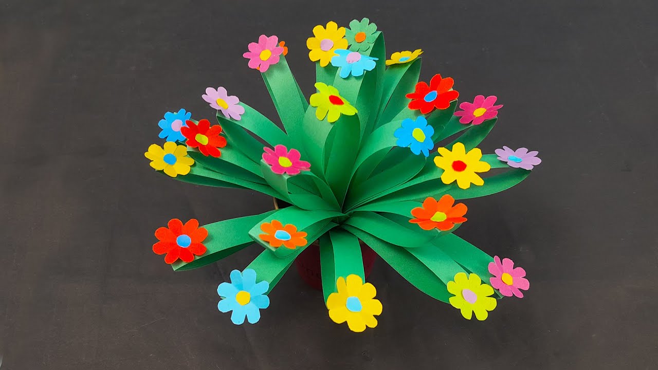️Awesome paper flower with paper grass - YouTube