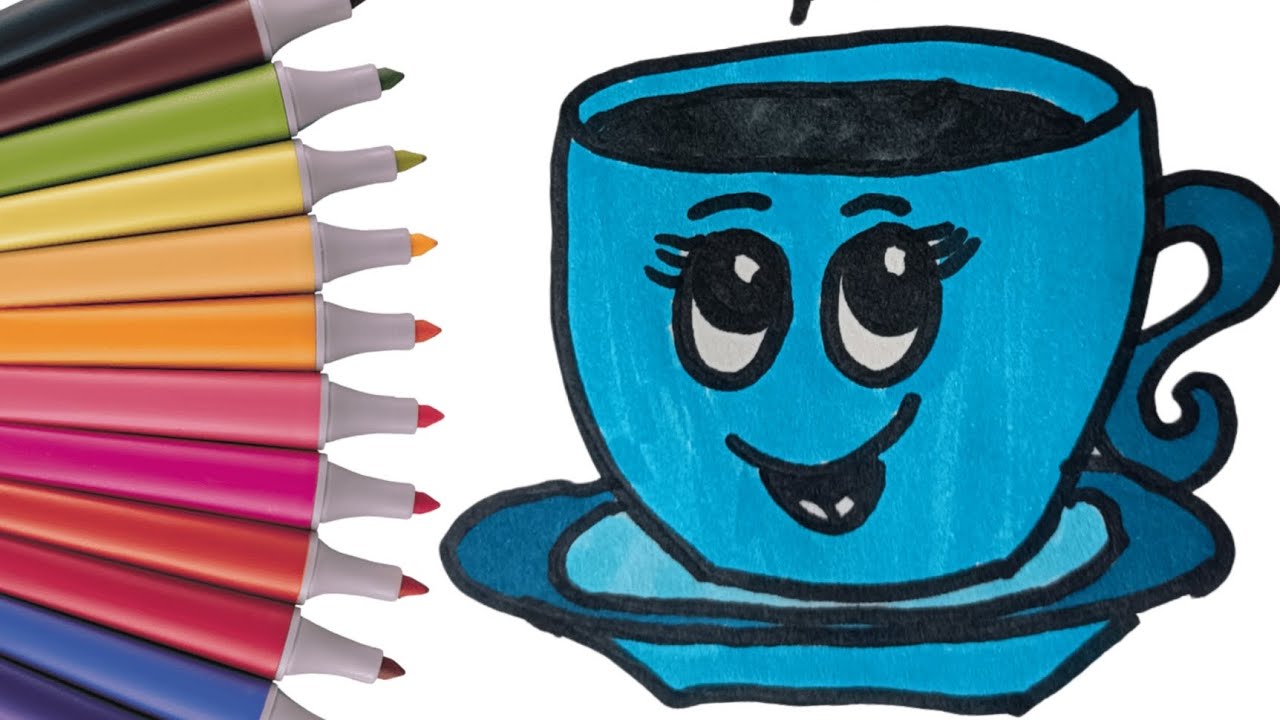Beautiful & Simple Cup Drawing Tutorial | Step-by-Step by Tiny Artistic ...