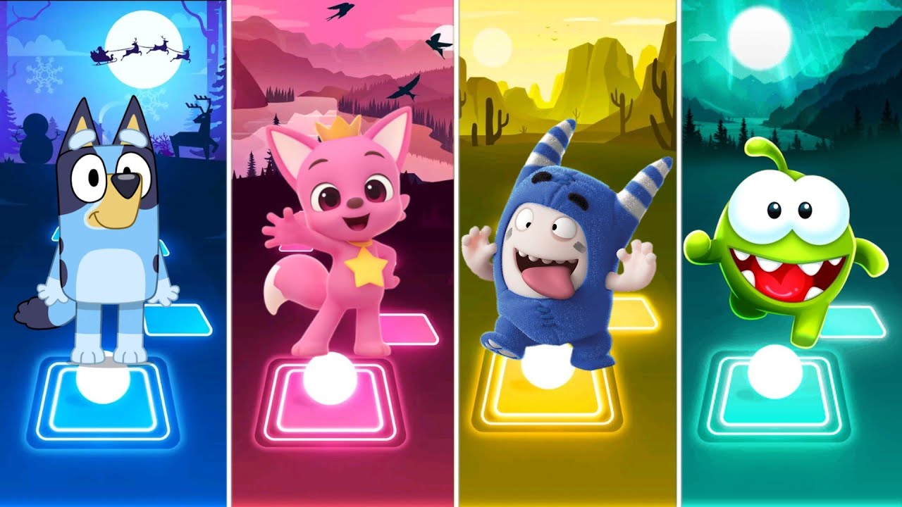 Bluey Bingo Cartoon vs Pinkfong Hogi vs Oddbods Baby vs Om Nom | Tiles ...