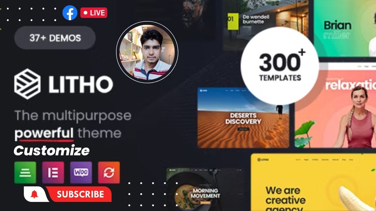 Litho Multipurpose Elementor WordPress Theme Customize 2022 - YouTube