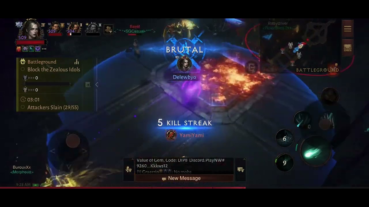 defender 8-0-29 / diablo immortal / necro / battleground - YouTube