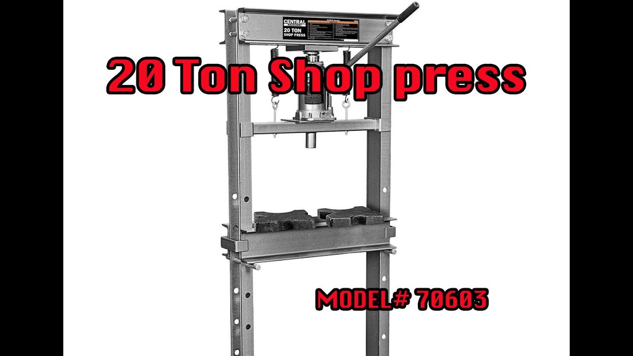 20 ton shop press from Harbor Freight Model# 70603 - YouTube