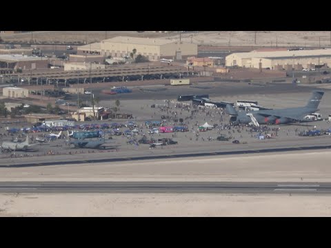 Aviation Nation 2019 Over Looking view of the Nellis Air Force Base Air ...