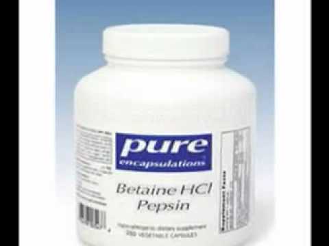 Pure Encapsulations Betaine Hcl Pepsin at EasyLivingHealth.com - YouTube