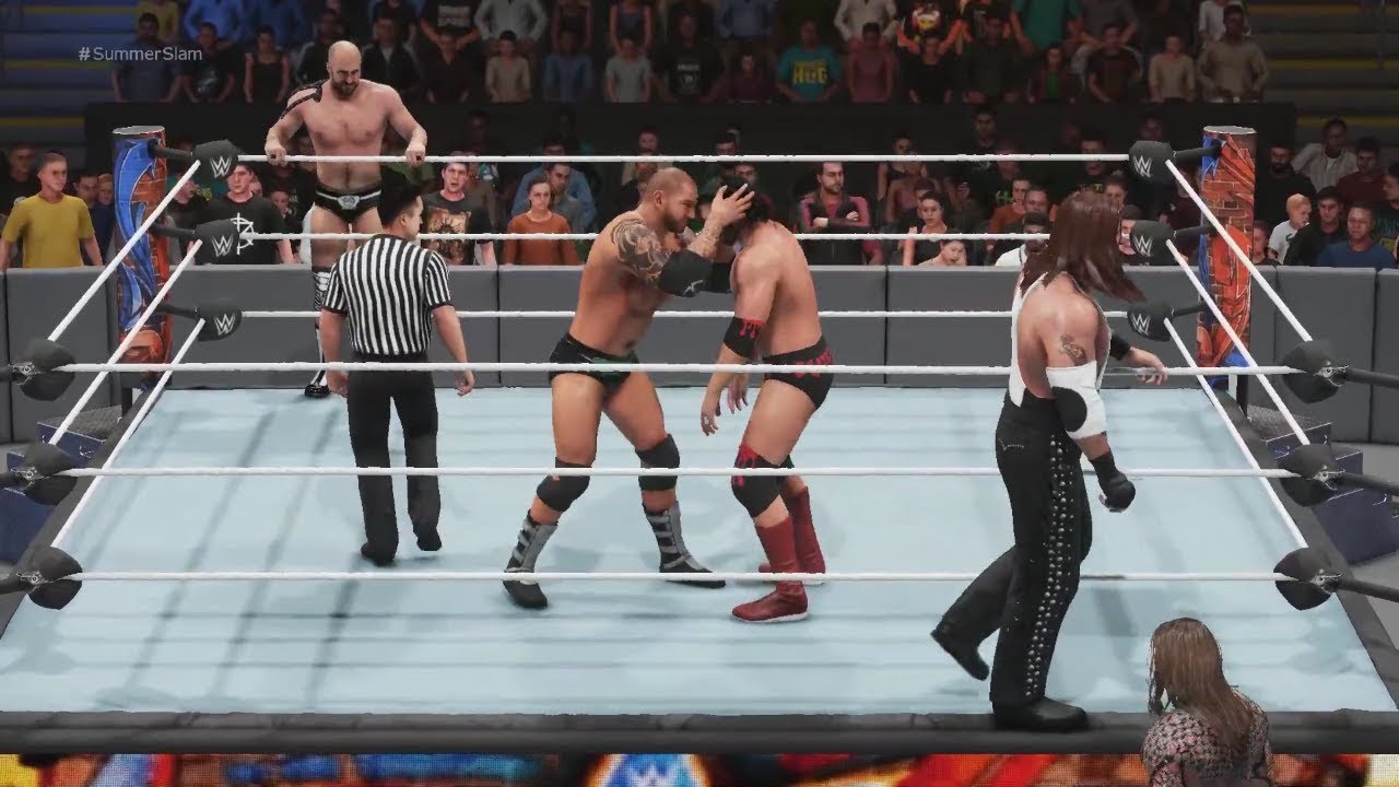 WWE 2k19 Batista & Cesaro vs. Diesel & Scott Hall - Summer Slam - YouTube