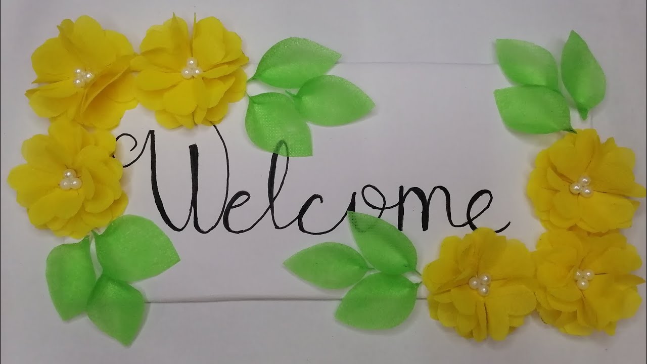 How to make Welcome wallmate with cloth bag || Easy wallmate ideas ...