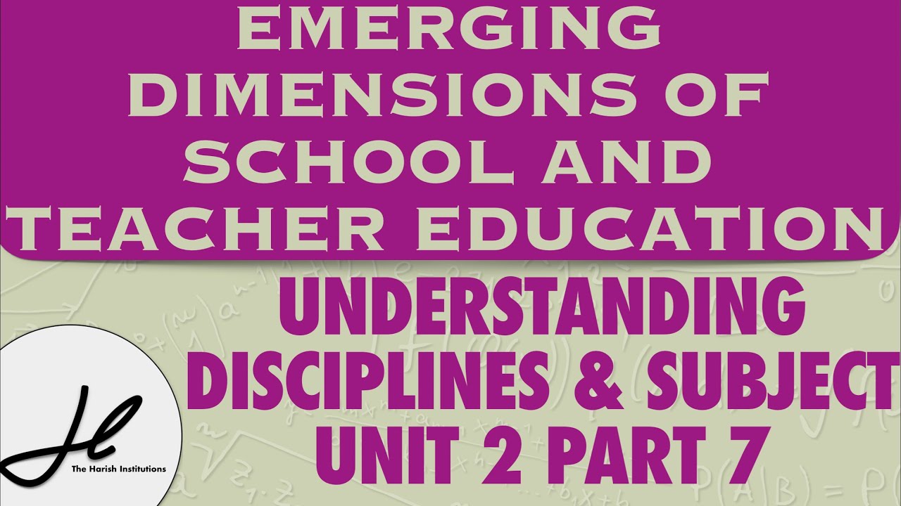 Emerging dimensions of school and teacher education Understanding ...