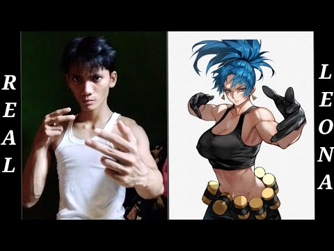 Leona (KOF)  Muscle Pose Real Life