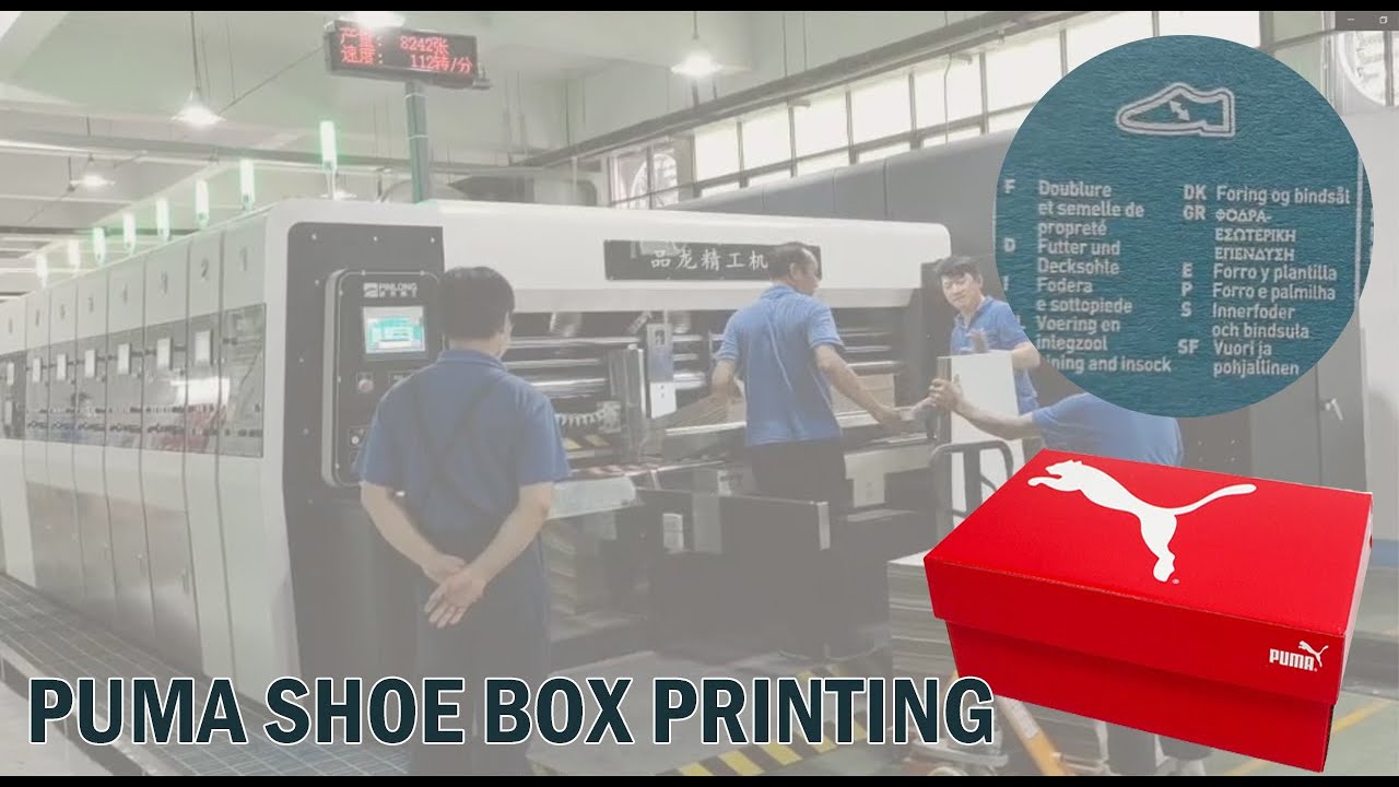 PUMA SHOE BOX PACKAGING PRINTING CORRUGATED CARTON CARDBOARD SHEET ...
