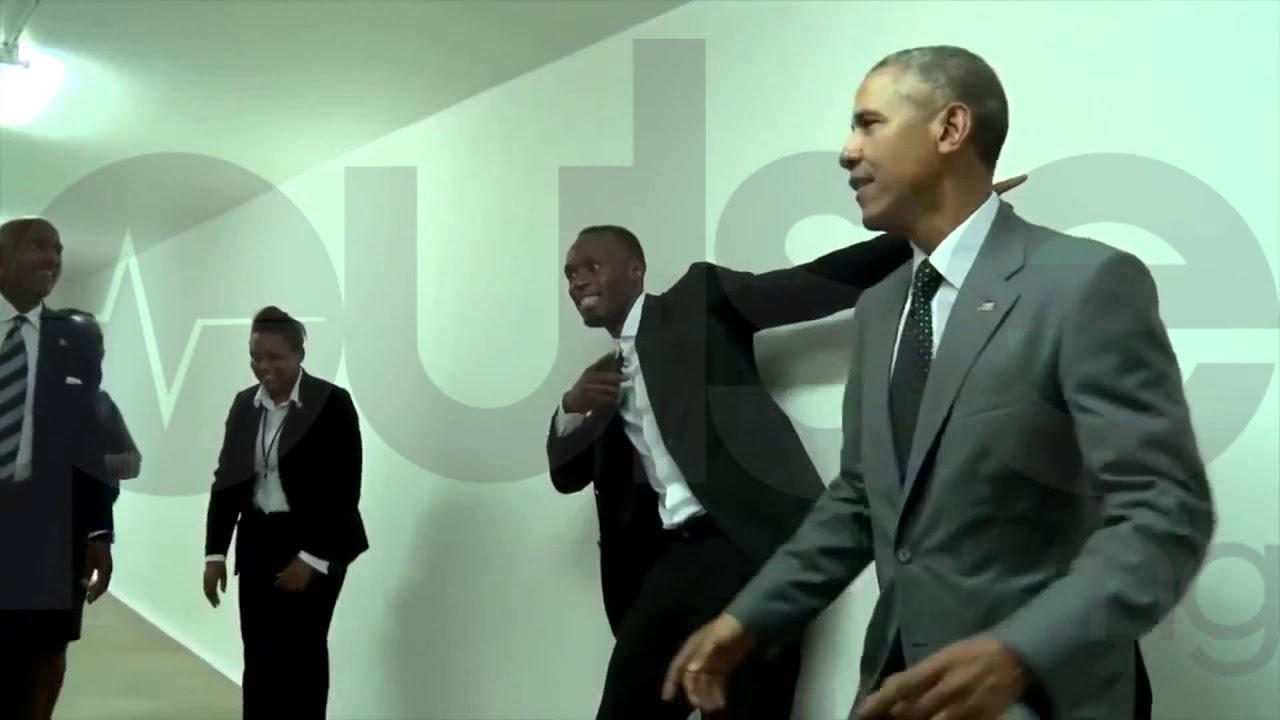 Usain Bolt Meets Barack Obama & Teaches him his 'Lightning Pose ...