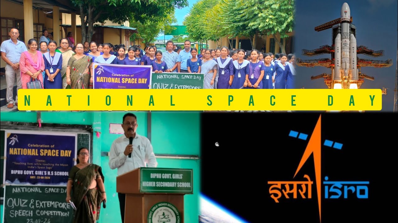 Celebration of National Space Day 2024 DGGHSS. #isro #nasa # ...