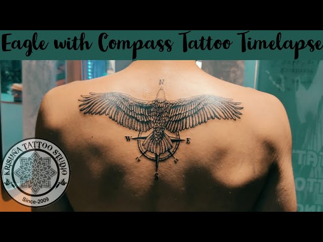 Eagle Compass Tattoos New Compass With Eagle Temporary Body Tattoo For