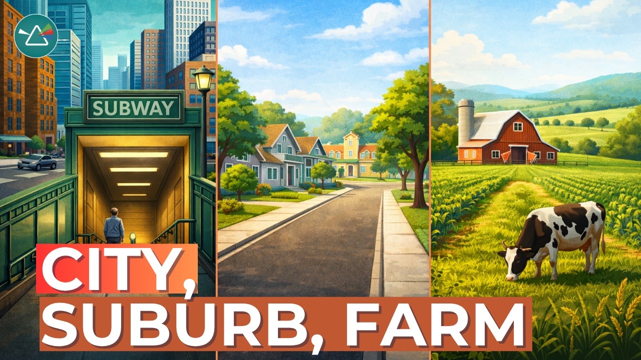 Communities Alike and Different: Urban, Suburban & Rural - YouTube