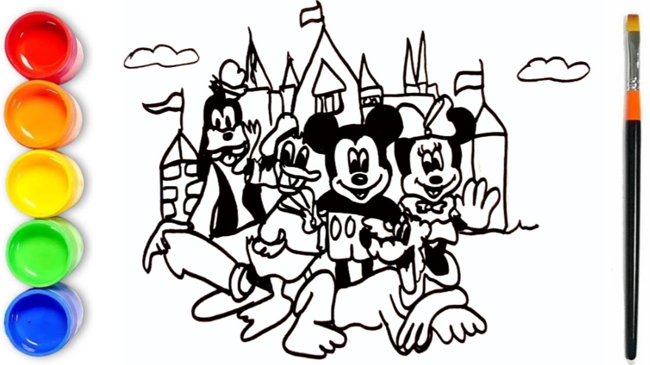 Mickey Mouse ClubHouse Drawing | How to draw Mickey Mouse and Friedns ...