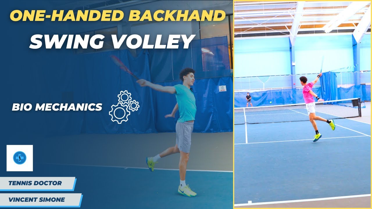 The Mechanics Of The One-Handed Backhand Swing Volley - YouTube