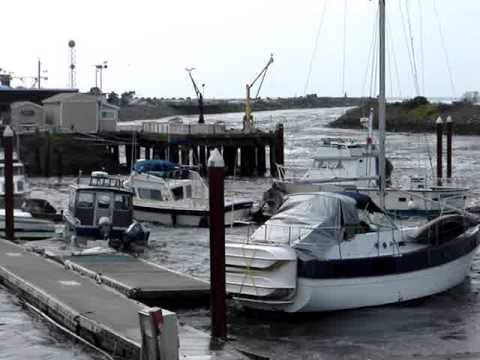 Tsunami in Brookings - YouTube