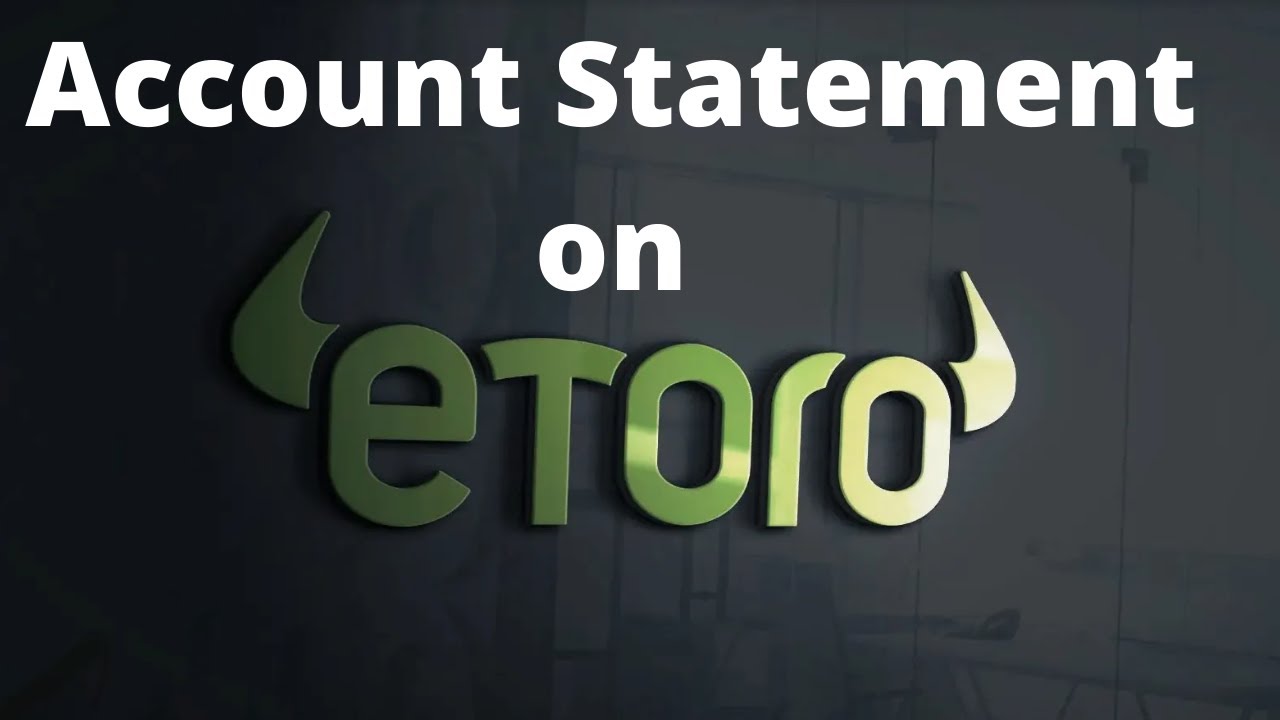 How to Download your Etoro Account Statement - YouTube