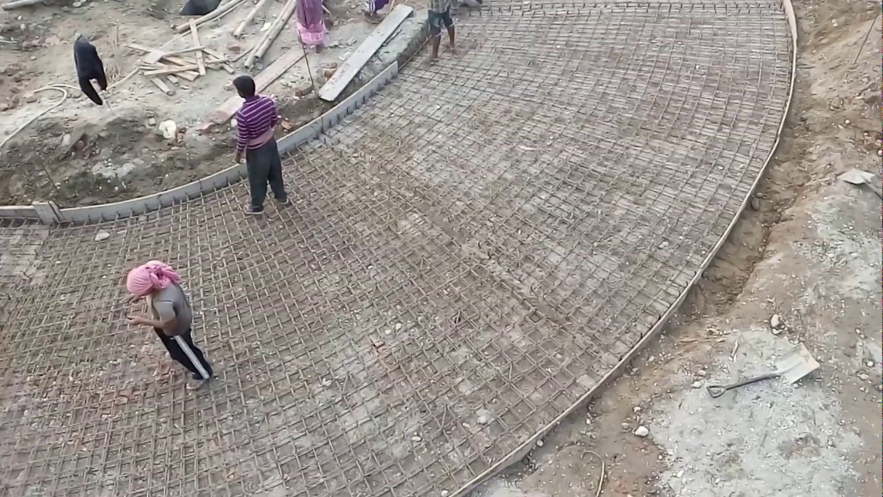 Curve R.C.C. concrete Road Reinforcement. - YouTube