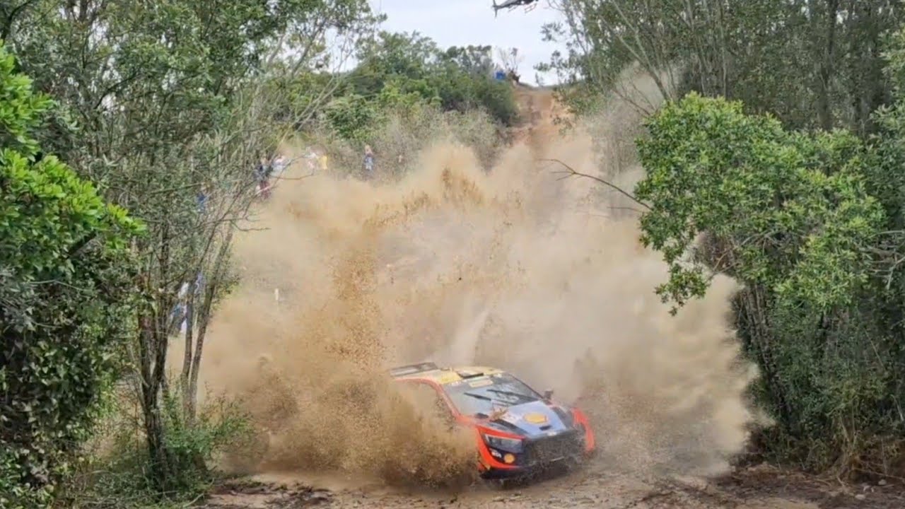 WRC Rally Italia Sardegna 2023 water splash ss17 Sardegna 1, one of ...