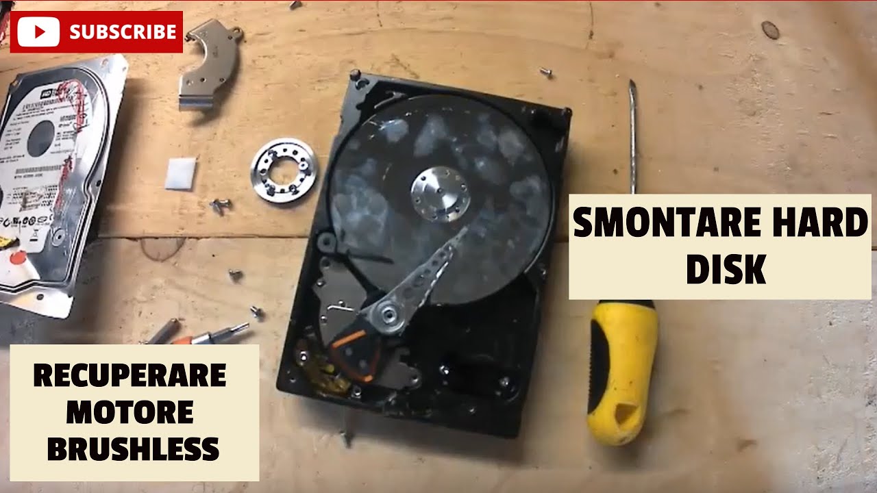 SMONTARE UN HARD DISK PER RECUPERARE IL MOTORE BRUSHLESS -HDD motore ...
