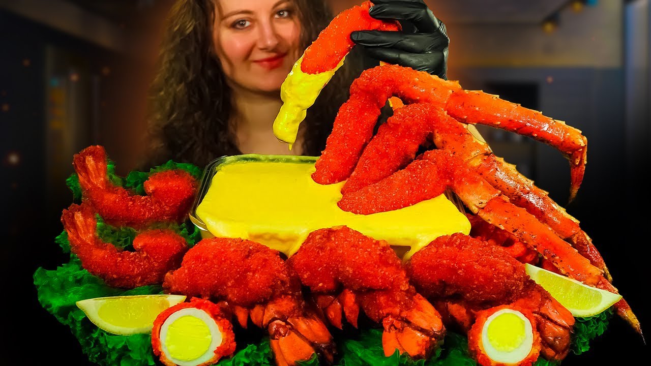 ASMR KING CRAB SEAFOOD BOIL MUKBANG | FRIED HOT CHEETOS MUKBANG ...
