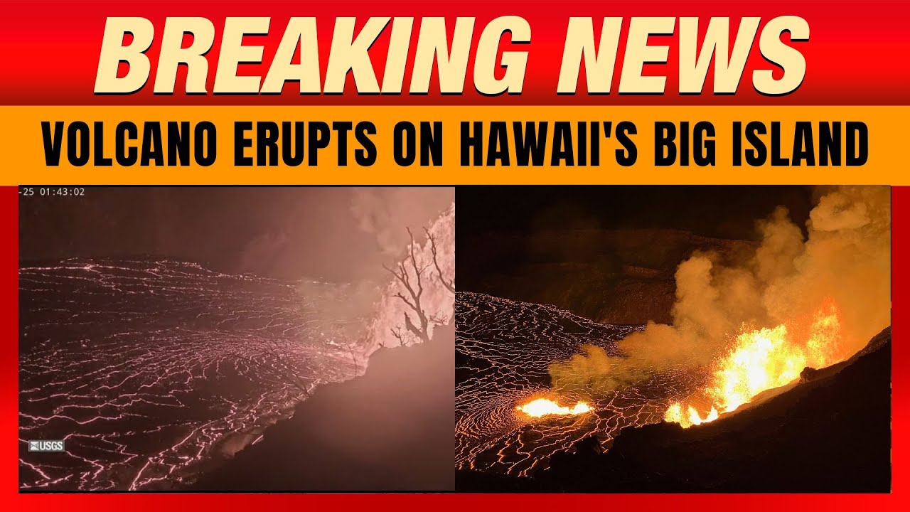 LIVE FOOTAGE | Volcano erupts on Hawaii's Big Island | Hawaii | Kilauea ...