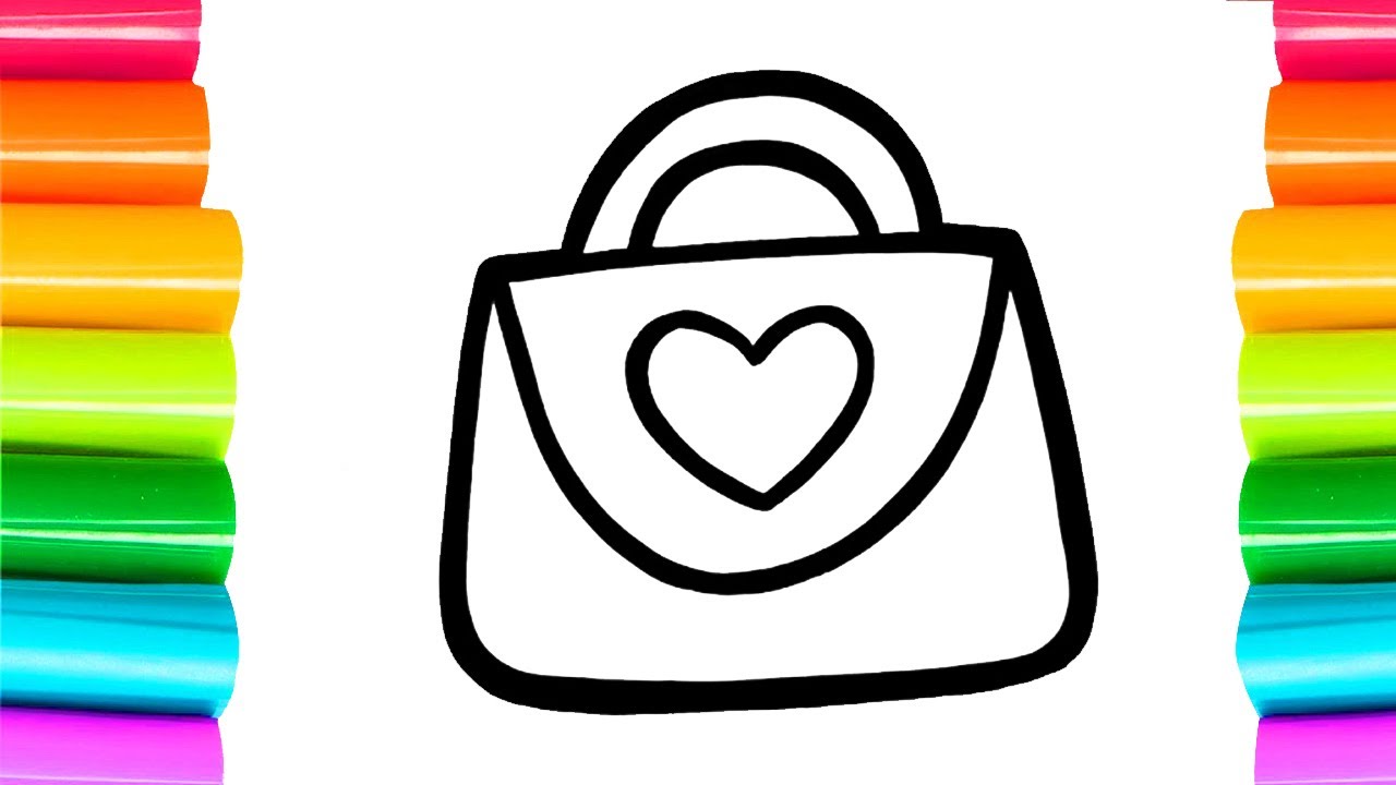 HOW TO DRAW A BEAUTIFUL HANDBAG | Woman Bag 👜 Drawing, Painting ...
