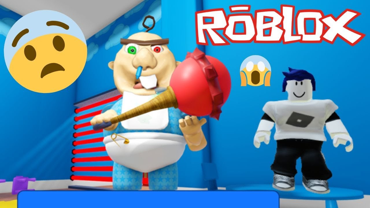 FUGINDO DO BEBÊ GIGANTE NO ROBLOX - Baby Bobby's Daycare - YouTube