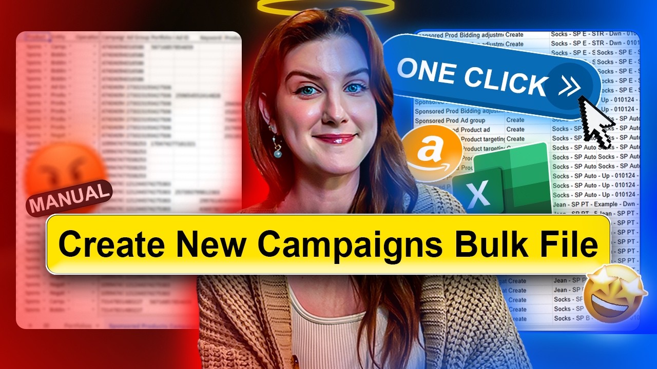 Free Tool: Create New Campaigns Bulk File with ONE CLICK! - YouTube