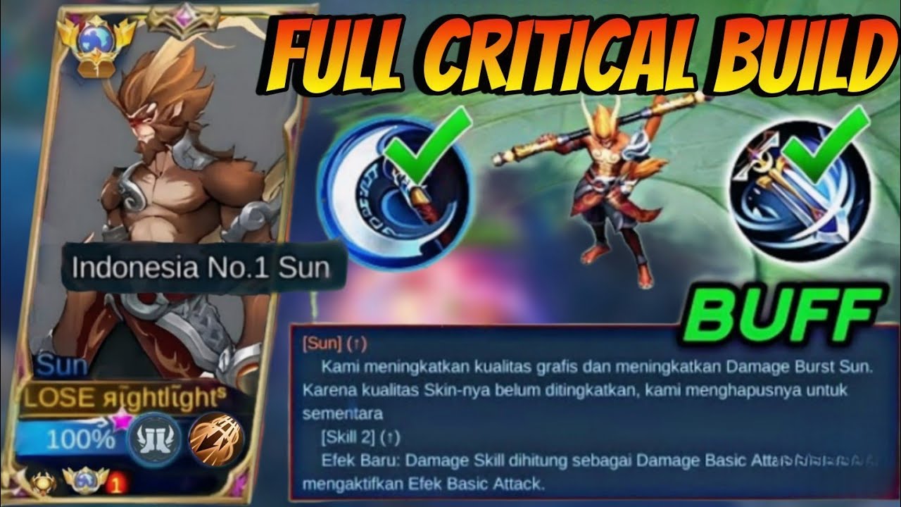 SUN FULL CRITICAL BUILD IS BRUTAL DAMAGE | SUN BEST BUILD 2023 | SUN ...