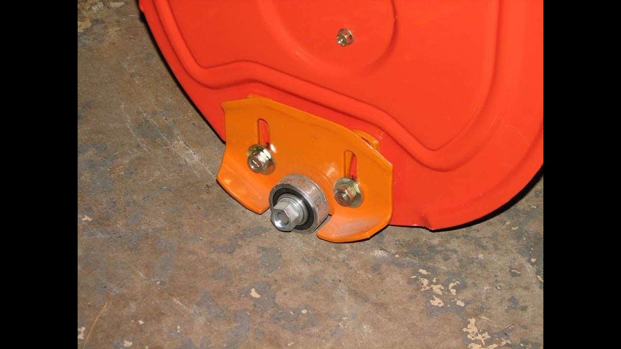 Custom rolling snowblower skids - YouTube