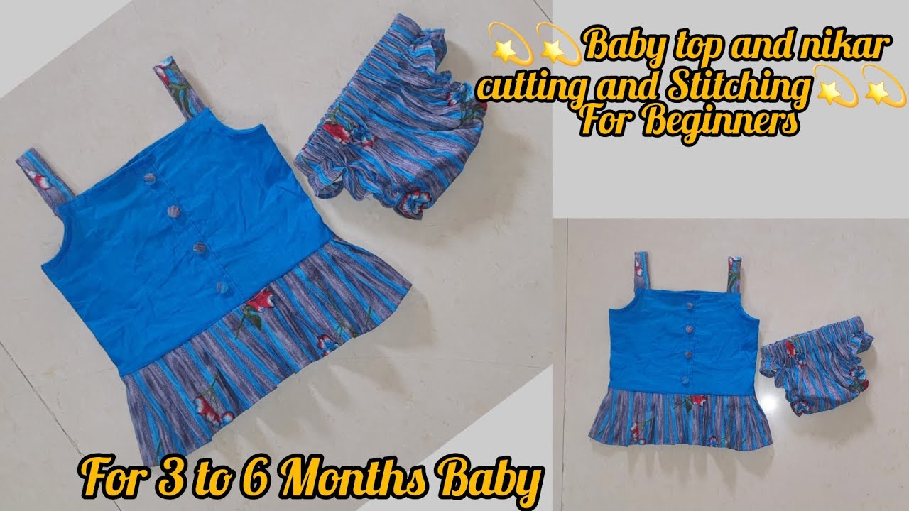 Baby girl top and nikar Cuttingandstitching lFor Beginners#babyfashion# ...