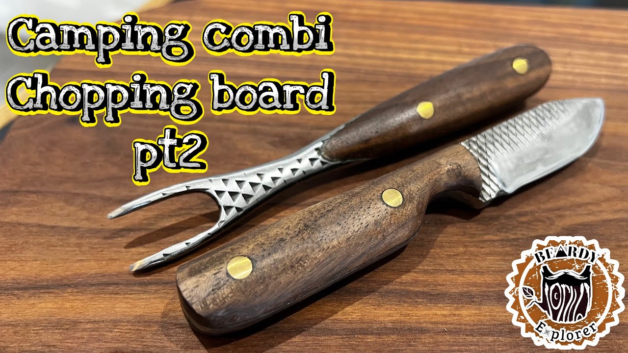How to make a mini bushcraft knife and fork #knifemaking # ...