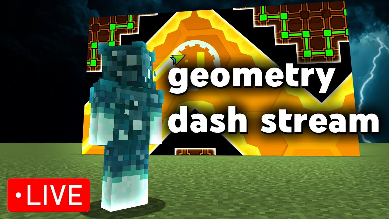 RANDOM PROCESSING geometry dash STREAM GO AT 40 - YouTube