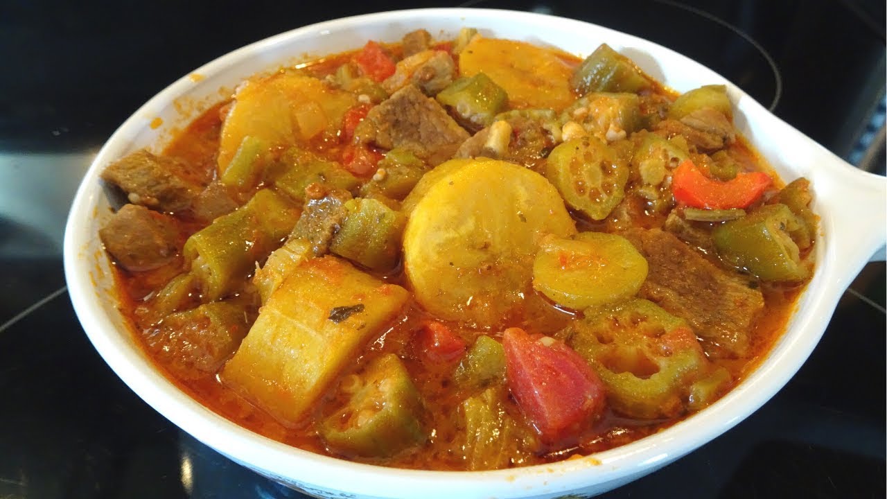 Carne de Ternera con Quimbombó y Plátano Maduro. Mis Recetas Deliciosas ...