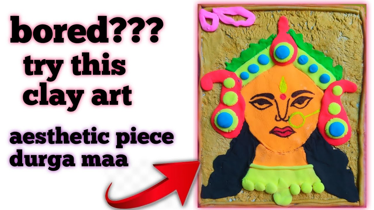 DIY superclay durga maa |airdary clay durga mata DIY #shorts - YouTube