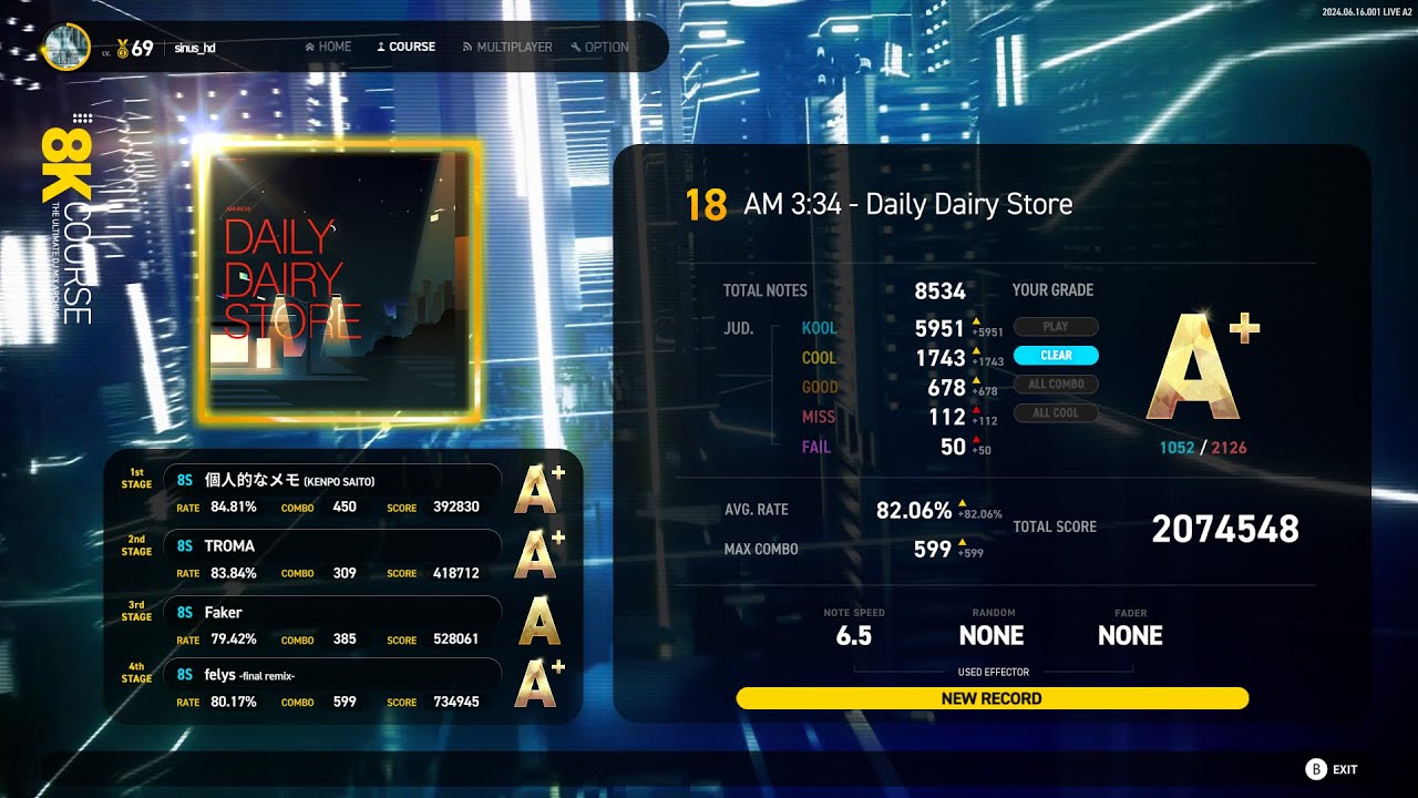 8S Course (18) AM 3:34 - Daily Diary Store 【EZ2ON REBOOT : R】 - YouTube