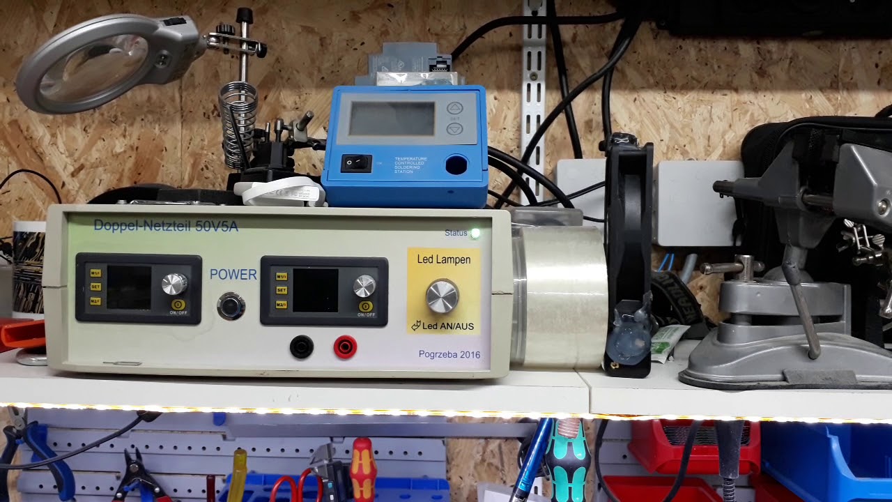 4# Meine Elektrowerkstatt, der Elektronikplatz, Erklärung von Notaus ...