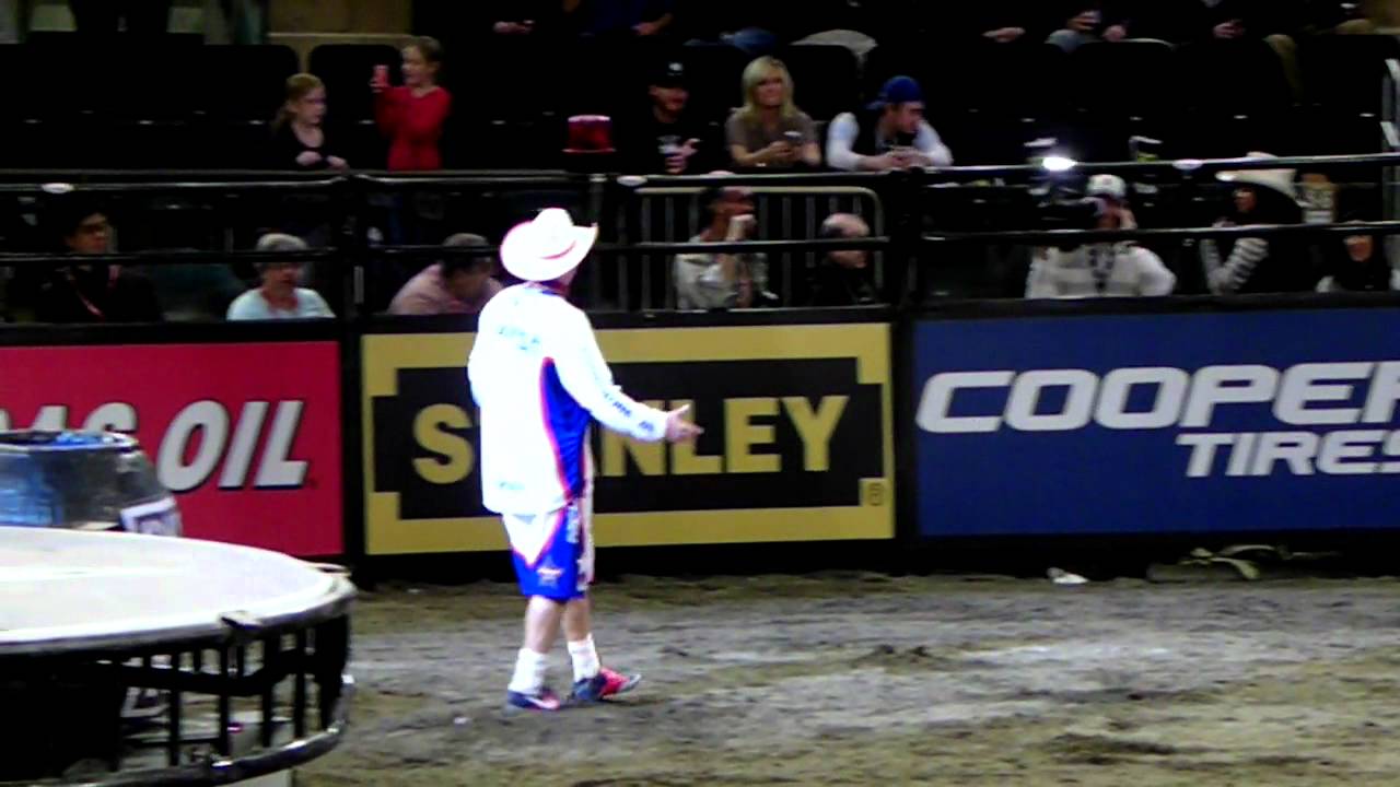 PBR MSG Invitational - 1/8/12 - Flint Rasmussen Antics - YouTube