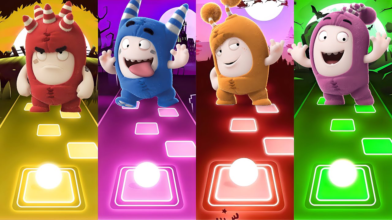 Red Oddbods Vs Blue Oddbods Vs Yellow Oddbods Vs Pink Oddbods | Tiles ...