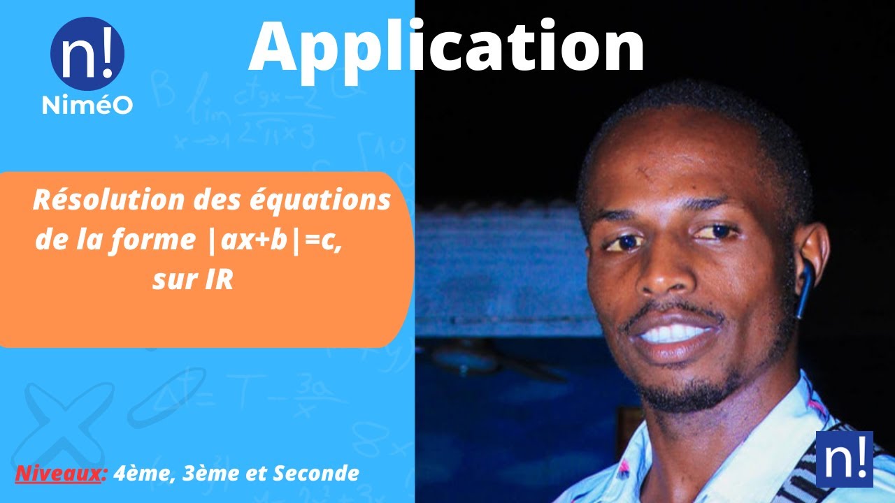 Équations de la forme |ax+b|=c dans IR - YouTube