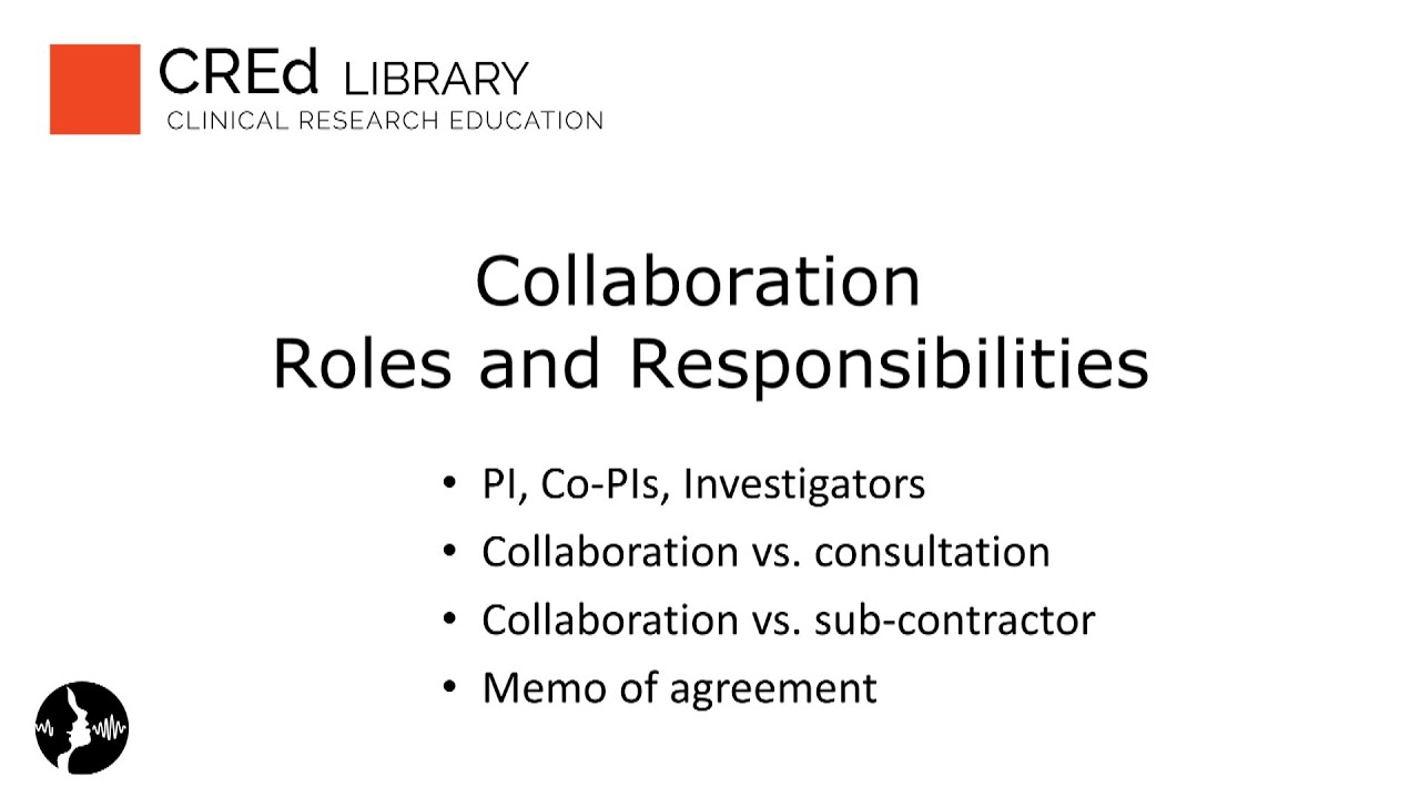 Research Collaborations: What Are the Roles and Responsibilities? - YouTube