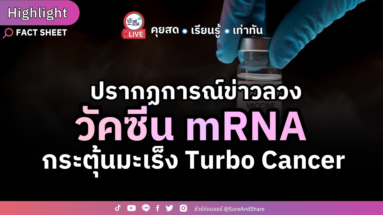 ปรากฏการณ์ข่าวลวง วัคซีน mRNA กระตุ้นมะเร็ง Turbo Cancer | HIGHLIGHT ...