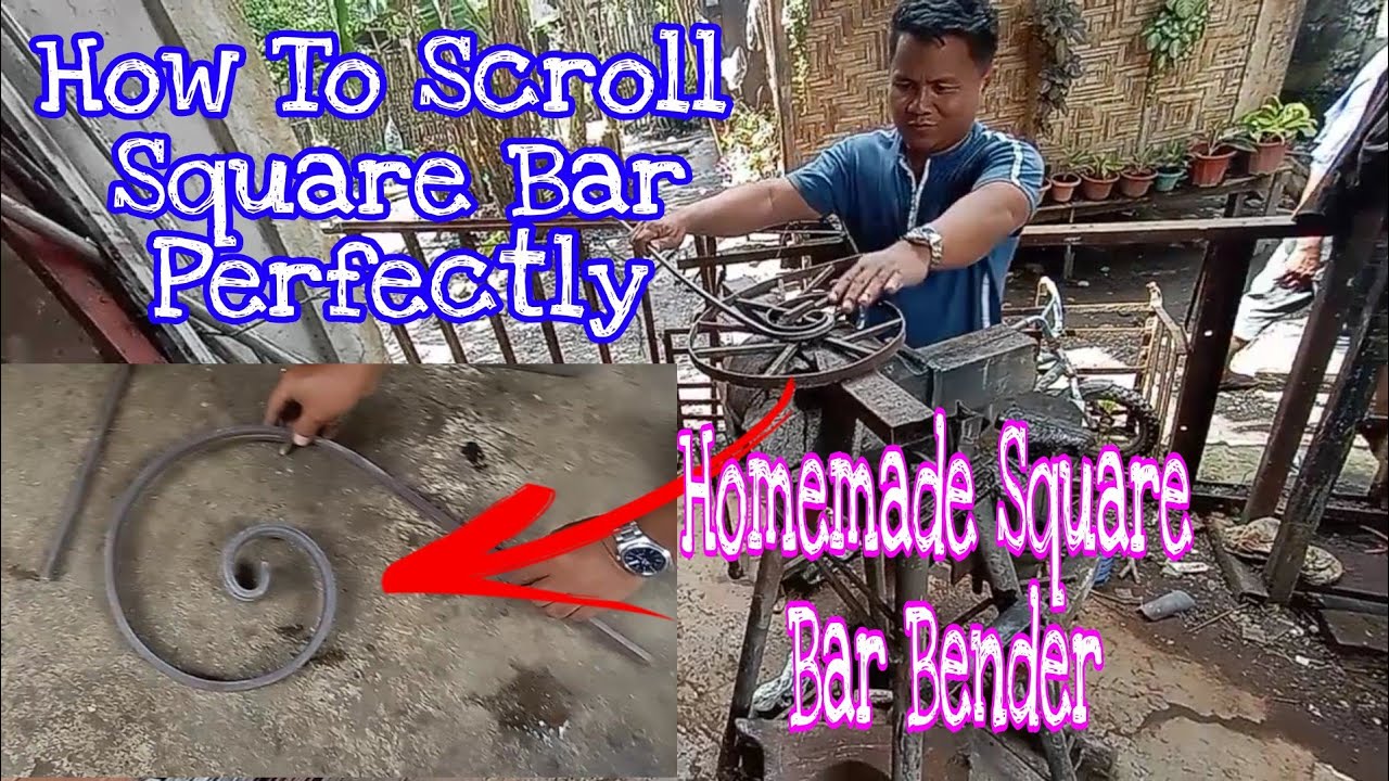 How To Bend Square Bar Into Scroll Design For Window Grill Or Any Iron ...