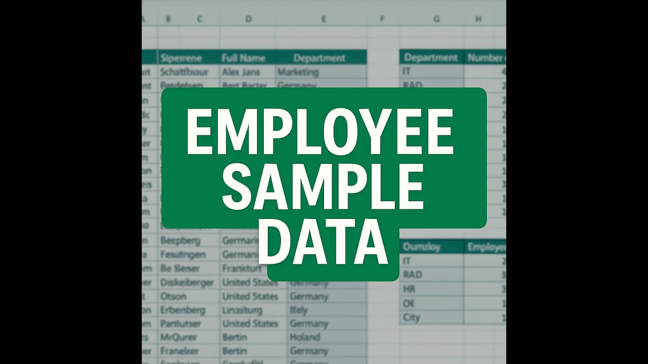 Using AI to solve Excel Problem - Employee Sample Data - YouTube