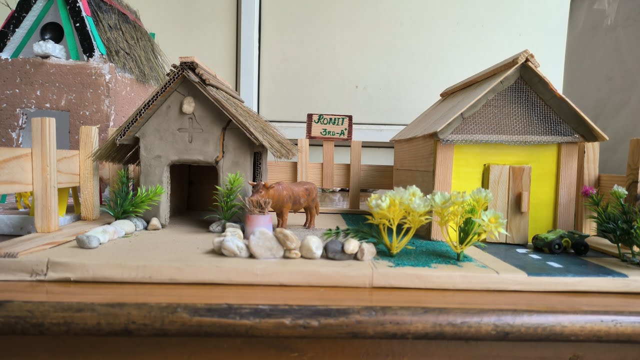 Practical project at Navyug Public School: Building mud and pacca ...