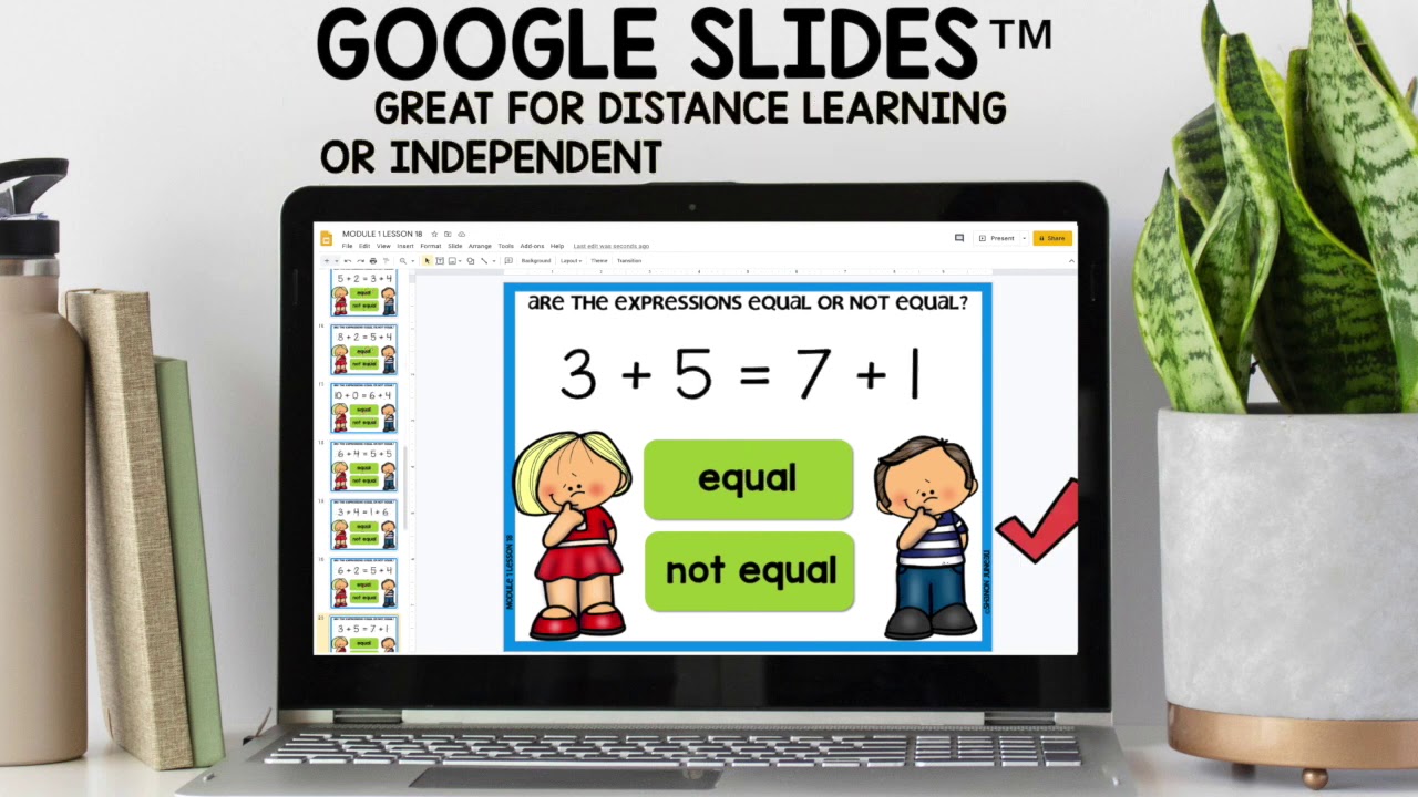 Equal to Expressions Google Slides Digital Task Cards - YouTube